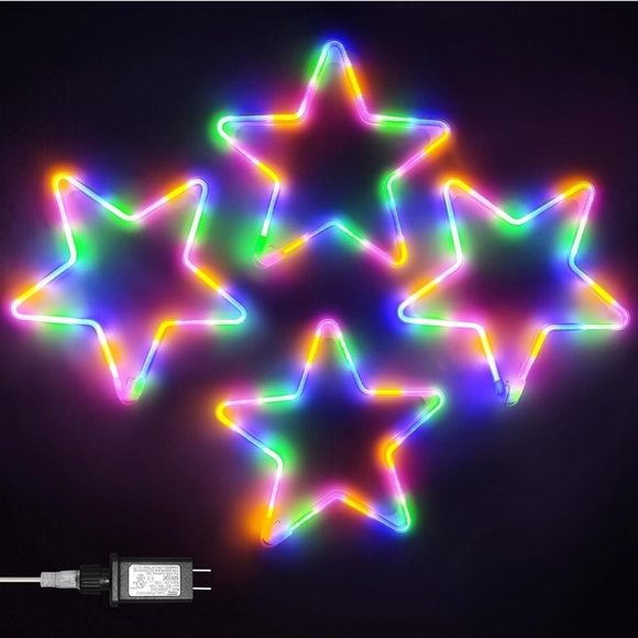 Holiday | Neon Sign 4 In 1 Neon Signs Star Led Neon Lights Wall Decor ...